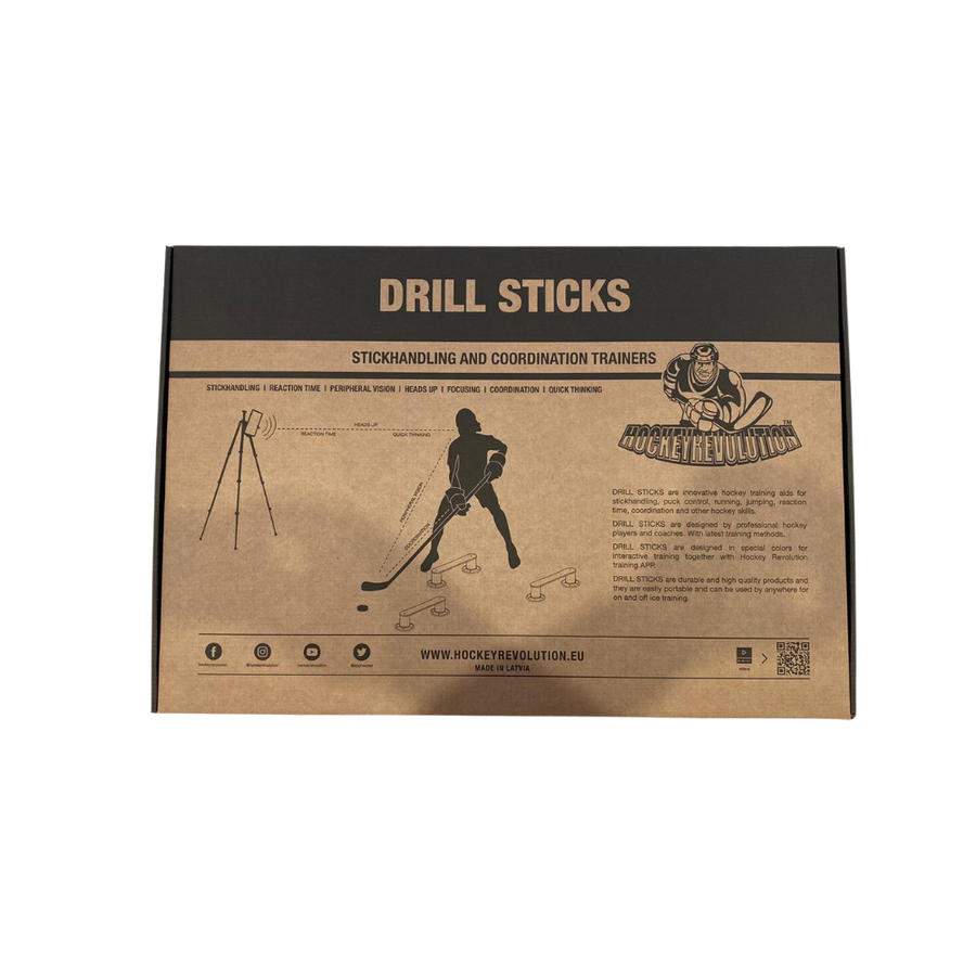DRILL STICKS - Lightweight Stickhandling Trainer for Puck&Ball Control